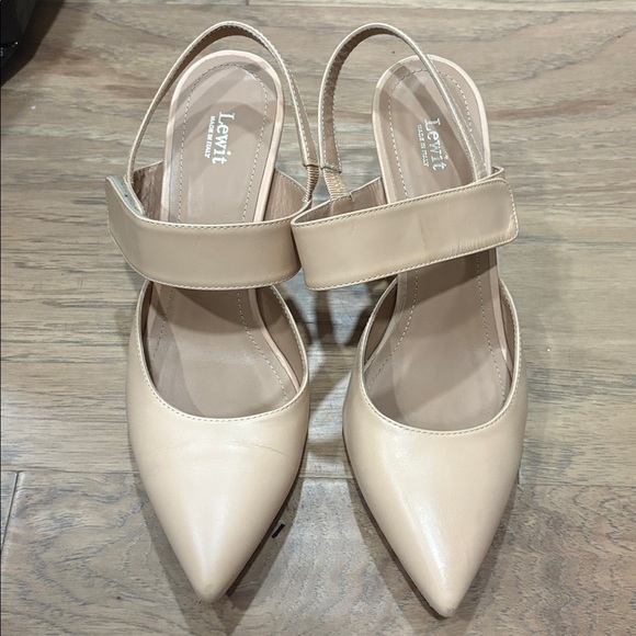 Lewit | Shoes | Lewit Womens Leather Nude Pink Heels Made In Italy Size ...